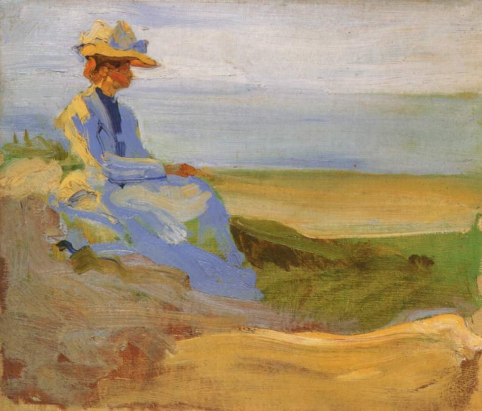 Dame Sophie Herrmann dans les dunes de Binz sur Rügen